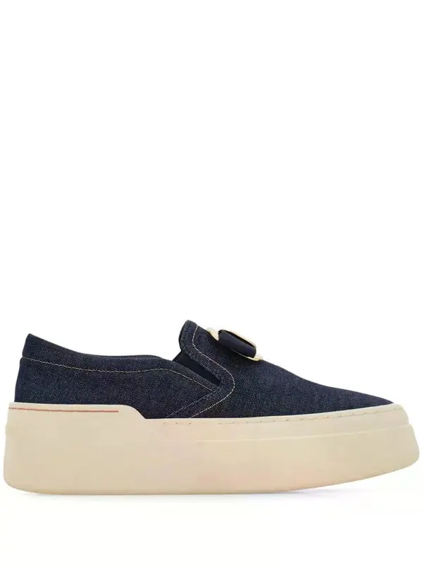 FERRAGAMO Vara Plate Platform Slip-on Shoes