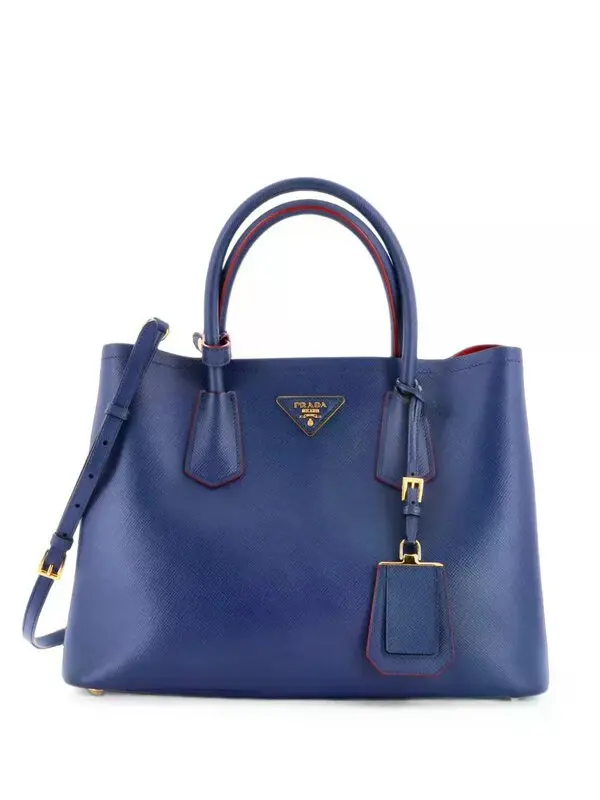 Prada Cuir Double Saffiano Leather Medium Tote Bag