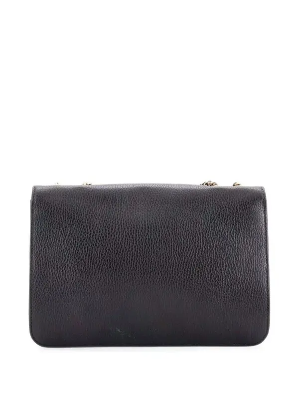 Gucci Interlocking Leather Medium Shoulder Bag - Black