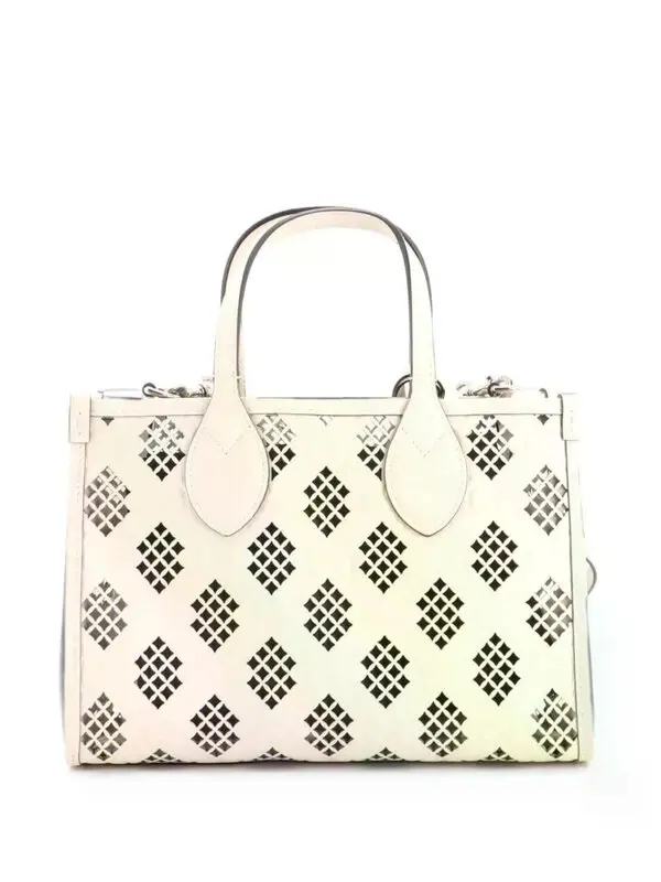 Gucci Convertible Gg Debossed Laser Cut Leather Small Tote Bag