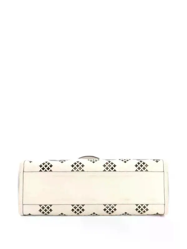 Gucci Convertible Gg Debossed Laser Cut Leather Small Tote Bag