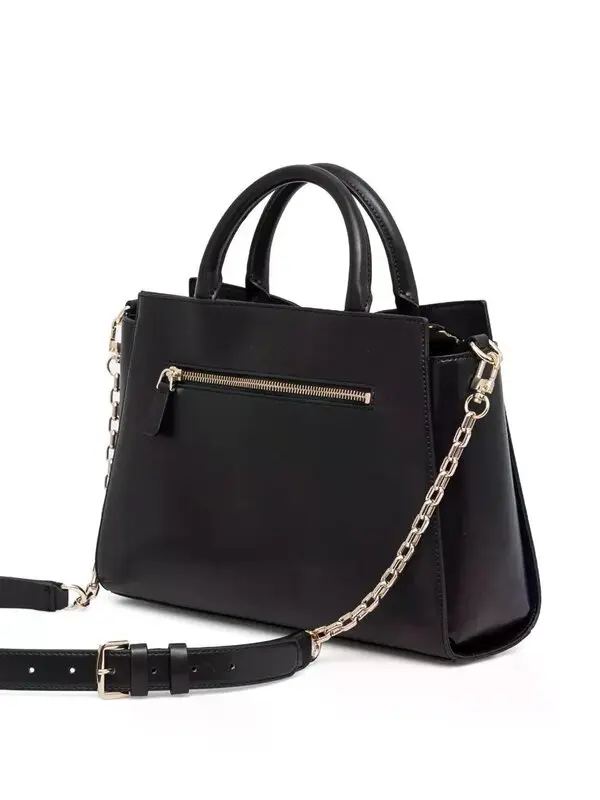 MORGAN Tweed Logo-plaque Tote Bag - Black