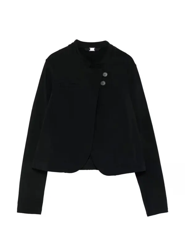 High Arise Asymmetric-fastening Collarless Jacket