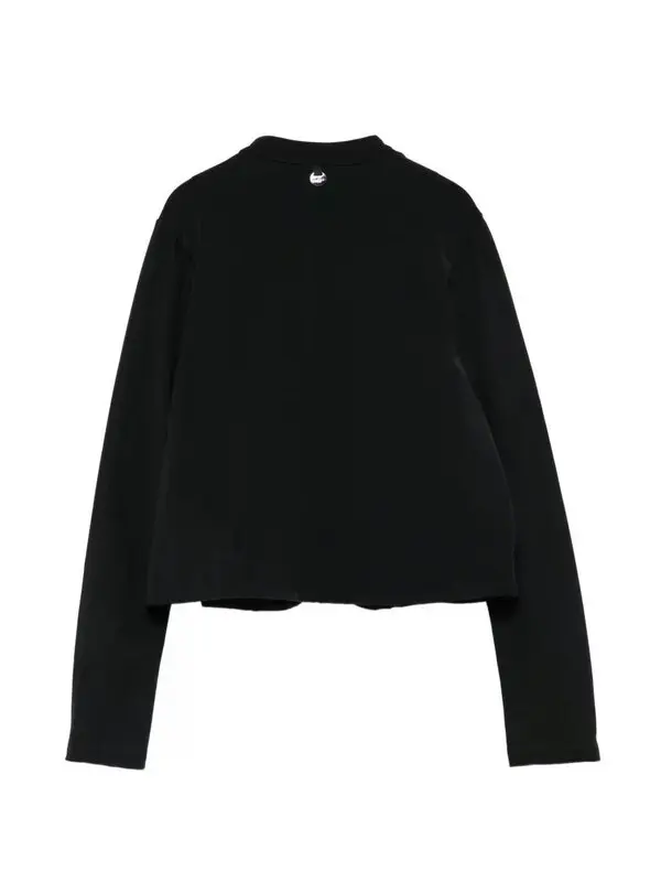 High Arise Asymmetric-fastening Collarless Jacket