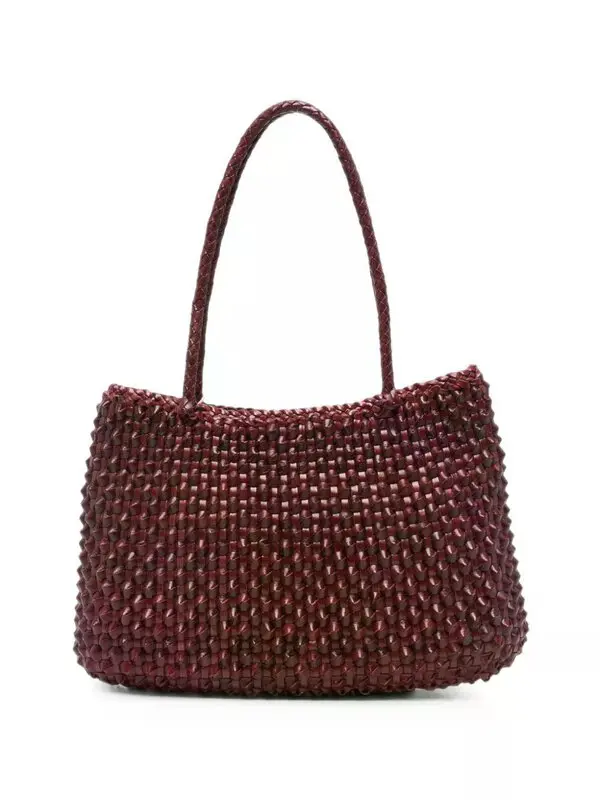 Dragon Diffusion Santa Croce Cactus Woven Leather Shoulder Bag