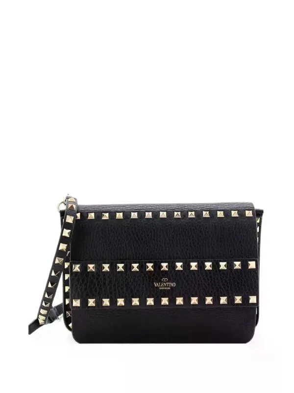 Valentino Garavani Rockstud Front Handle Flap Bag Leather Small Crossbody Bag