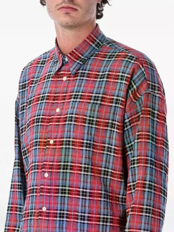 SUNFLOWER Stable Check-pattern Button-down Shirt