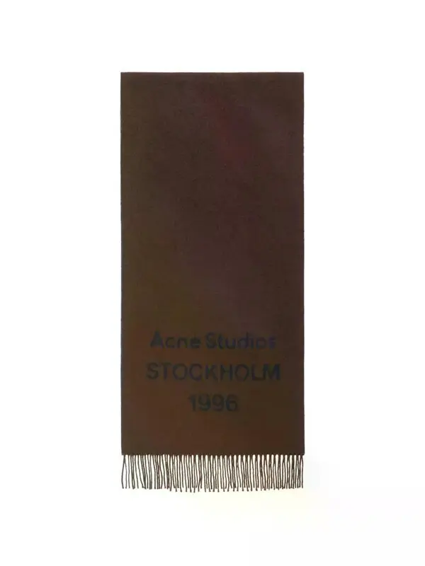 Acne Studios Wool Logo Scarf Wide