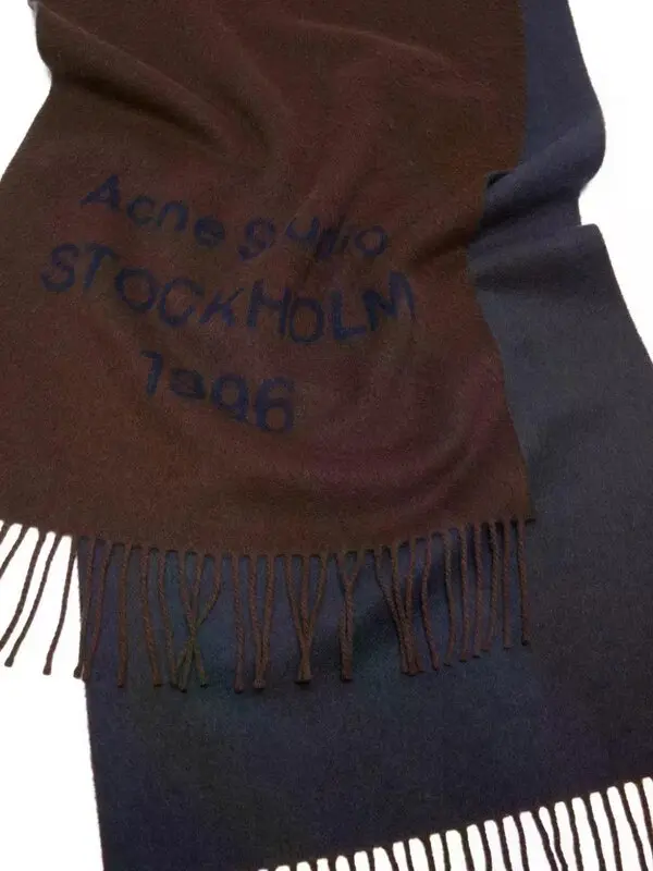 Acne Studios Wool Logo Scarf Wide