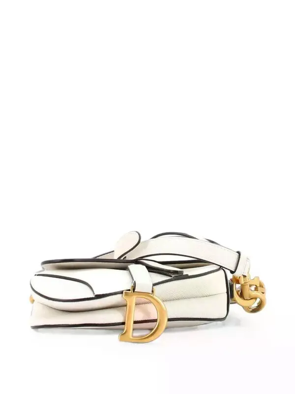 Dior Saddle Handbag With Strap Leather Mini Shoulder Bag