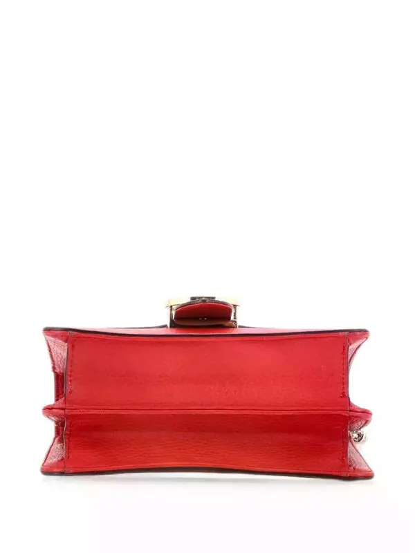 Gucci Interlocking Leather Small Shoulder Bag - Red