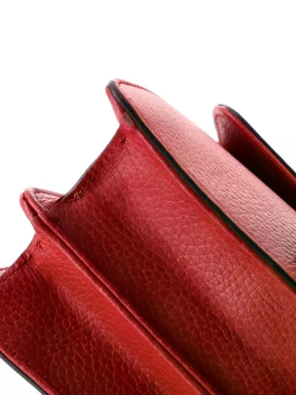 Gucci Interlocking Leather Small Shoulder Bag - Red