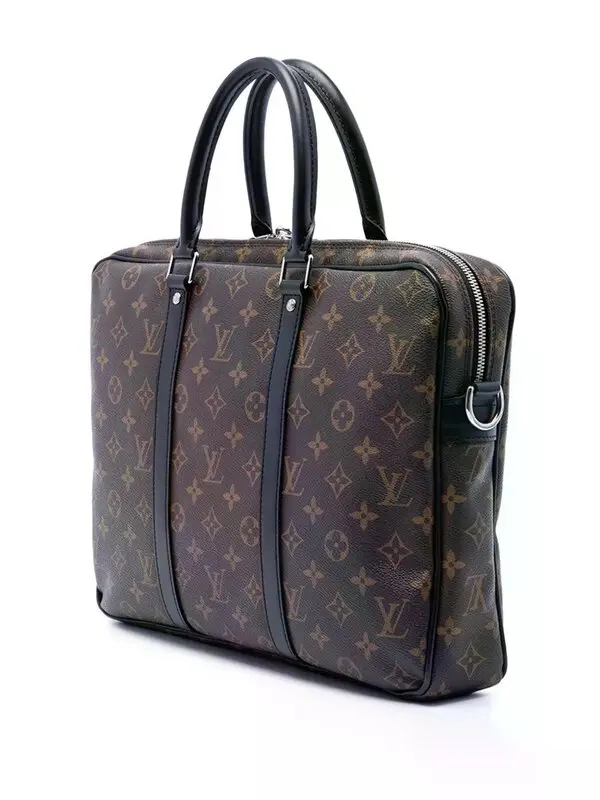 LOUIS VUITTON 2000-2026 Monogram Macassar Porte Documents Voyage Business Bag