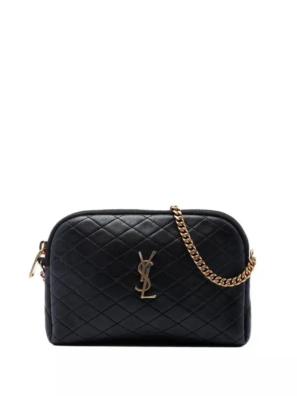Saint Laurent 2022 Mini Quilted Lambskin Gaby Zippered Pouch Crossbody Bag