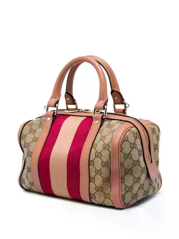 Gucci 2016-2026 Small Gg Canvas Web Joy Boston Bag Satchel