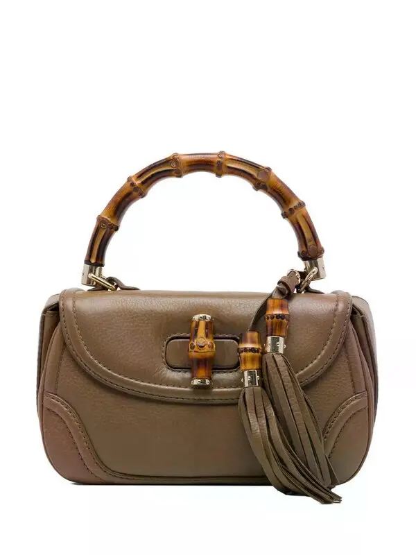 Gucci 2016-2026 Medium Calfskin New Bamboo Satchel