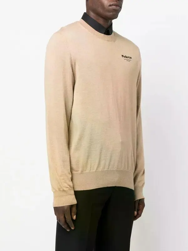 Alexander McQueen Logo-print Fine-knit Jumper