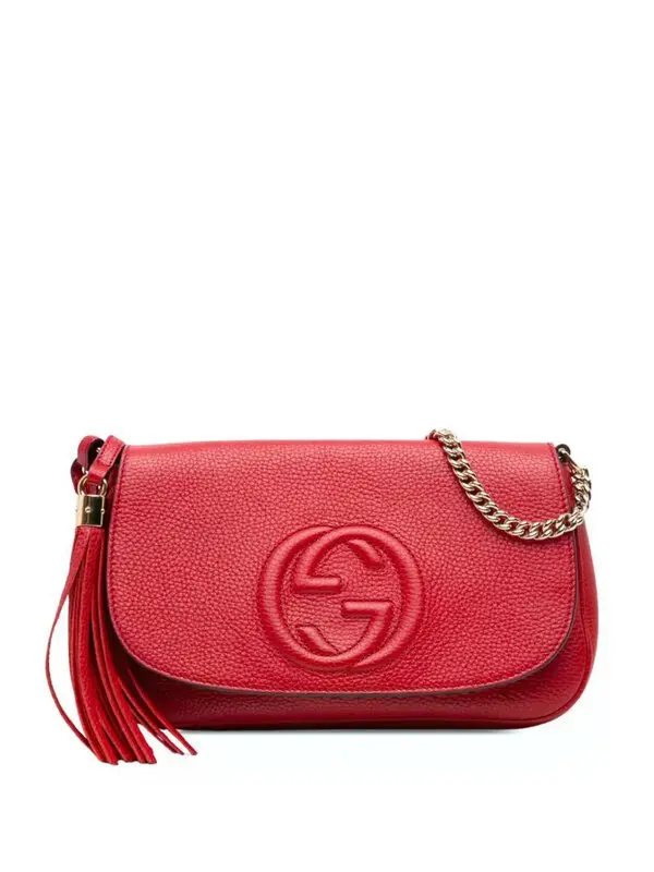 Gucci 2016-2026 Medium Calfskin Soho Chain Flap Crossbody Bag