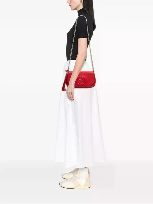 Gucci 2016-2026 Medium Calfskin Soho Chain Flap Crossbody Bag