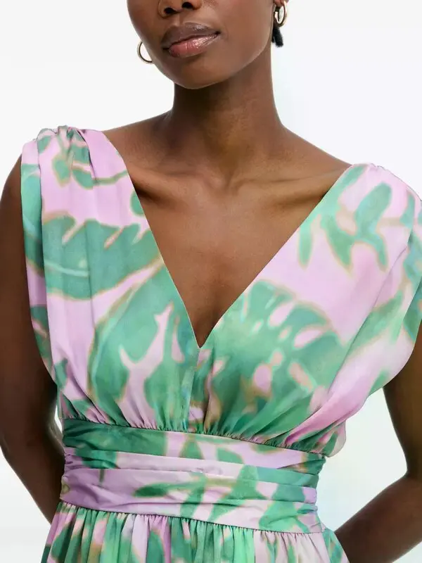 MORGAN Floral-print Sleeveless Maxi Dress