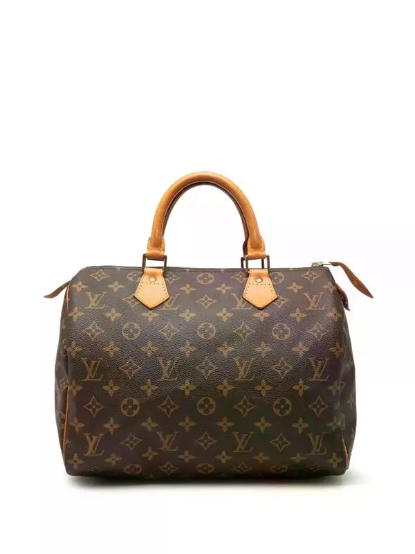 LOUIS VUITTON 1995 Monogram Speedy 30 Boston Bag - Brown