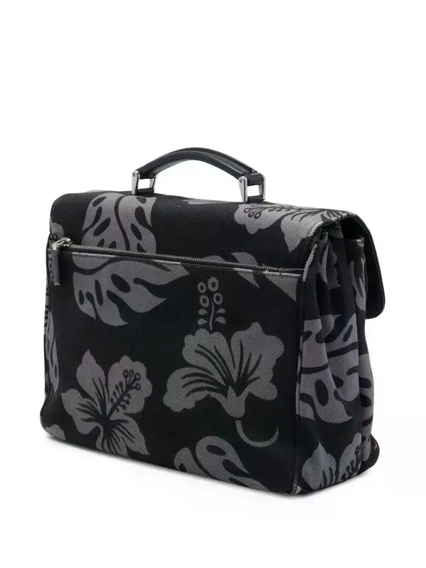 Prada 2010-2026 Canvas Floral Print Business Bag