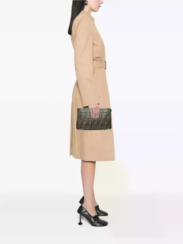 Fendi 2000-2010 Zucca Coated Canvas Clutch Bag