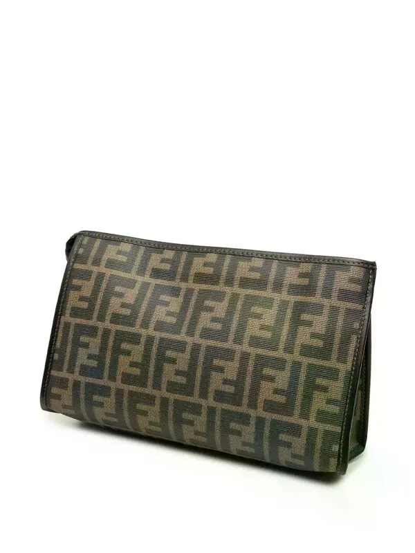 Fendi 2000-2010 Zucca Coated Canvas Clutch Bag