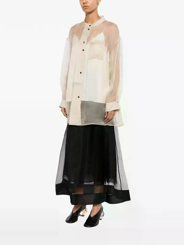 YEAREAST Sheer Panelled Shirt
