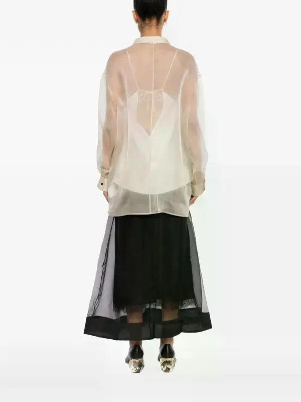 YEAREAST Sheer Panelled Shirt