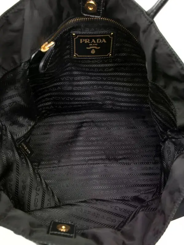 Prada 2000-2013 Tessuto Canapa Logo Satchel