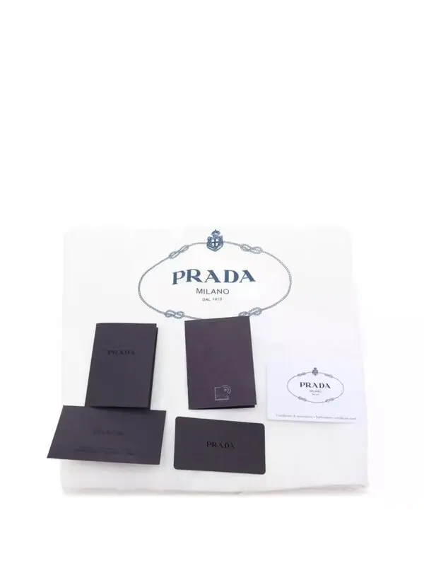 Prada 2010-2026 Woven Palm And Leather Tote Bag