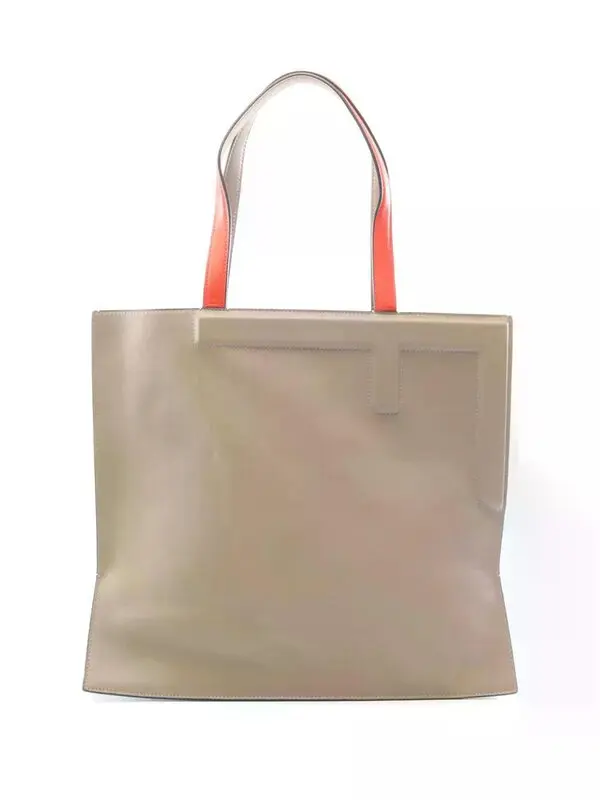 Fendi 2010-2026 Medium Bicolor Smooth Calfskin Flip Tote Bag