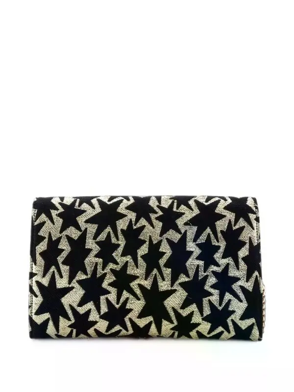 Saint Laurent Classic Monogram Wallet On Chain Woven Fabric Shoulder Bag