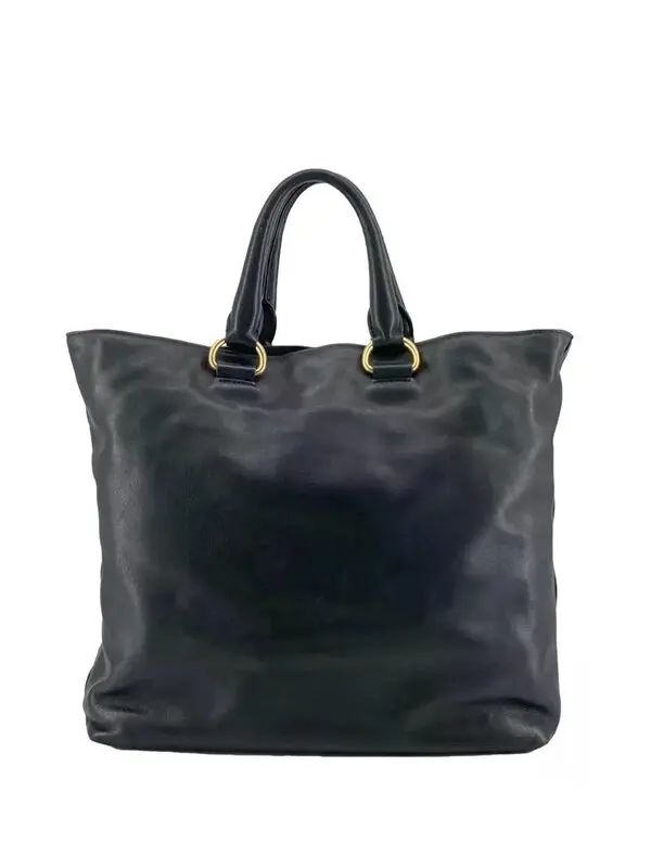 Prada 2010-2026 Soft Calf Open Convertible Tote Satchel