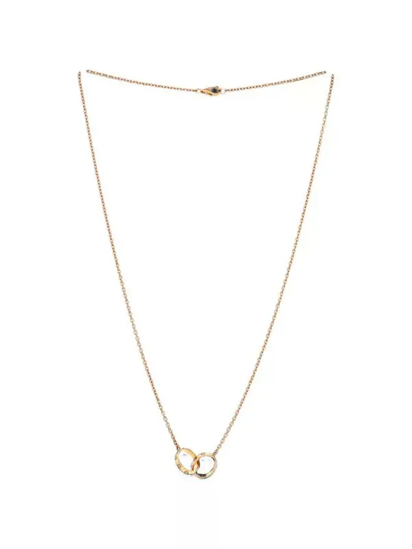 Cartier Love Interlocking 18k Rose Gold Necklace