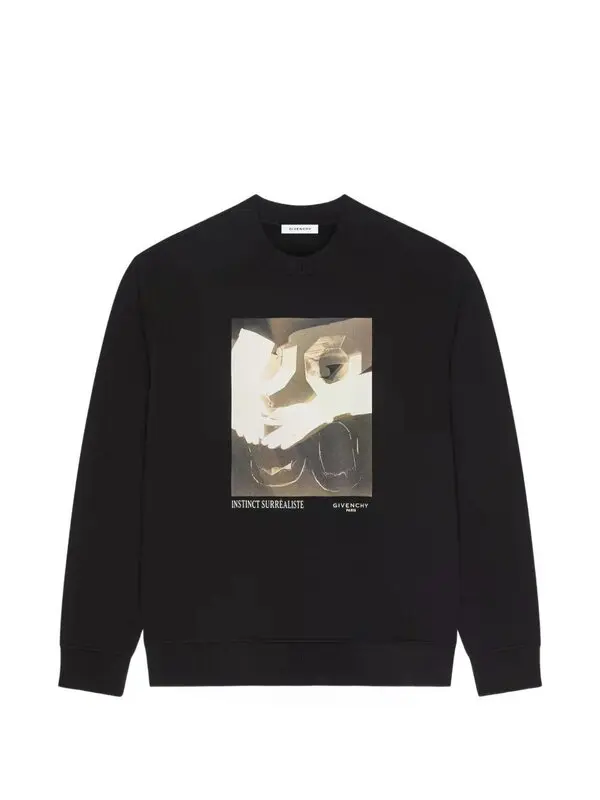 Givenchy Sweatshirt In Fleece With Surrealism Print