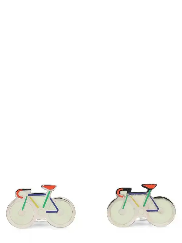 Paul Smith Bicycle-motif Enamel-plated Cufflinks
