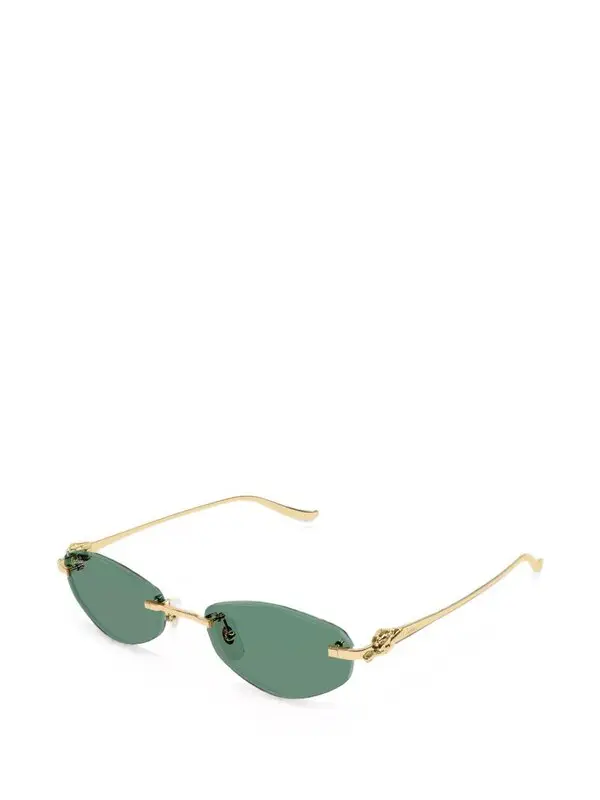 Cartier Panthère Geometric-frame Sunglasses - Gold