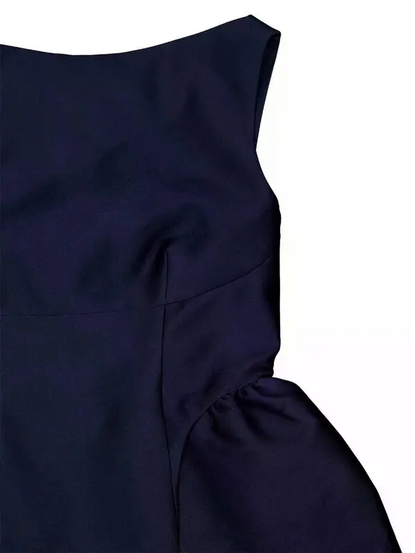 Roland Mouret Peplum-detail Sleeveless Midi Dress - Blue