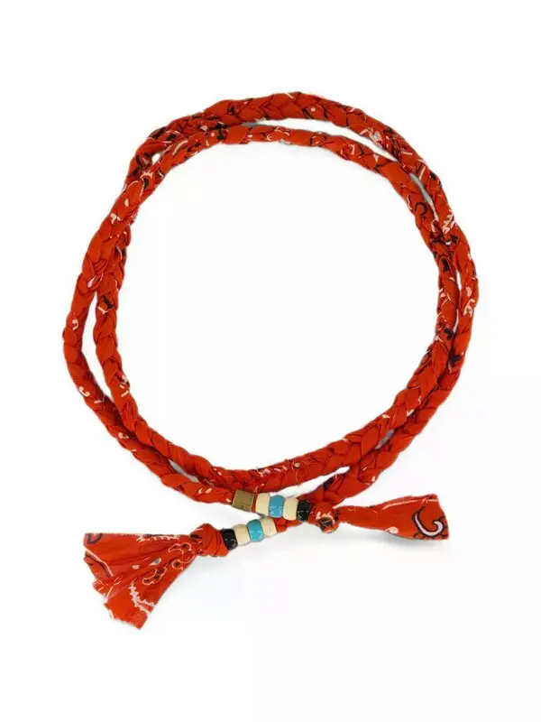 Alanui Braided Bandana Necklace - Red