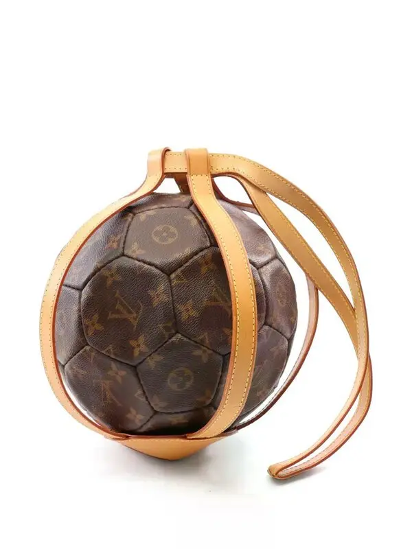 LOUIS VUITTON 1998 France World Cupe Monogram-pattern Soccer Ball - Brown