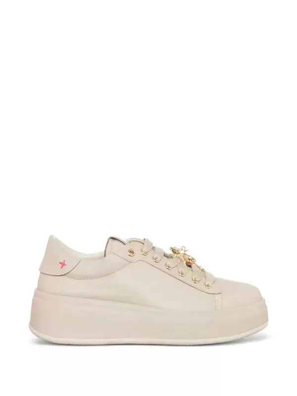 GIO+ Embellished-laces Platform Sneakers - Neutrals