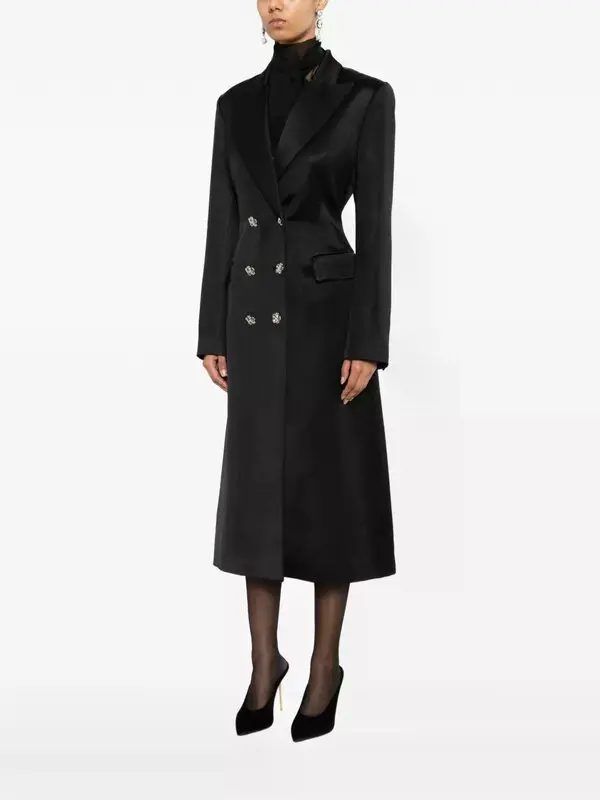 PATRICK MCDOWELL Double-breasted Crystal-embellished Coat