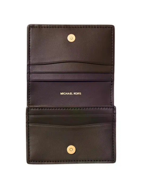 Michael Kors Logo-plaque Pebbled Leather Wallet