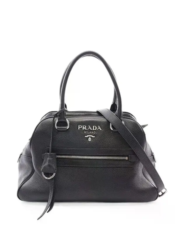 Prada 2000s Logo-plaque Tote Bag