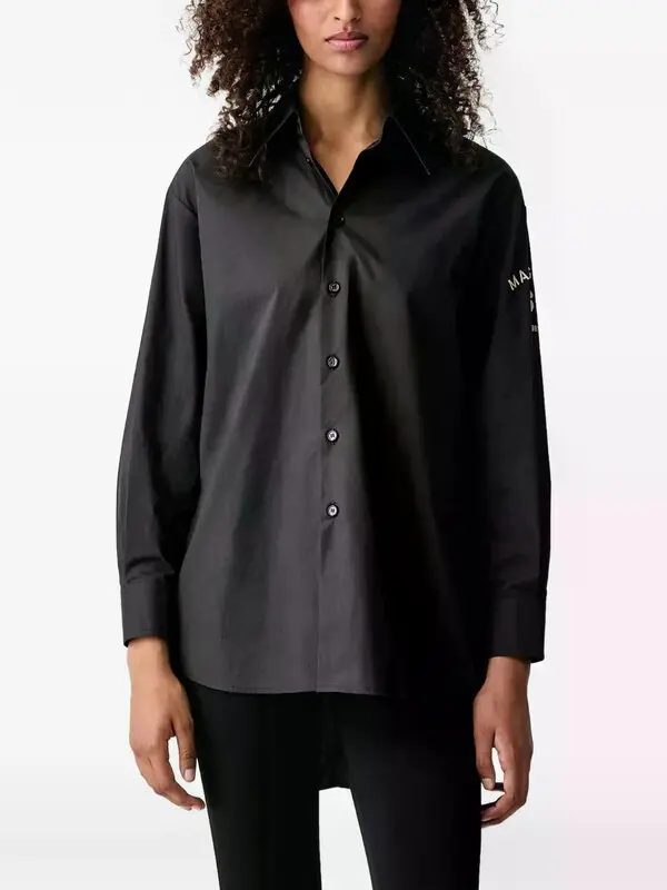 MAISON MARGIELA Logo-print Button-down Cotton Shirt