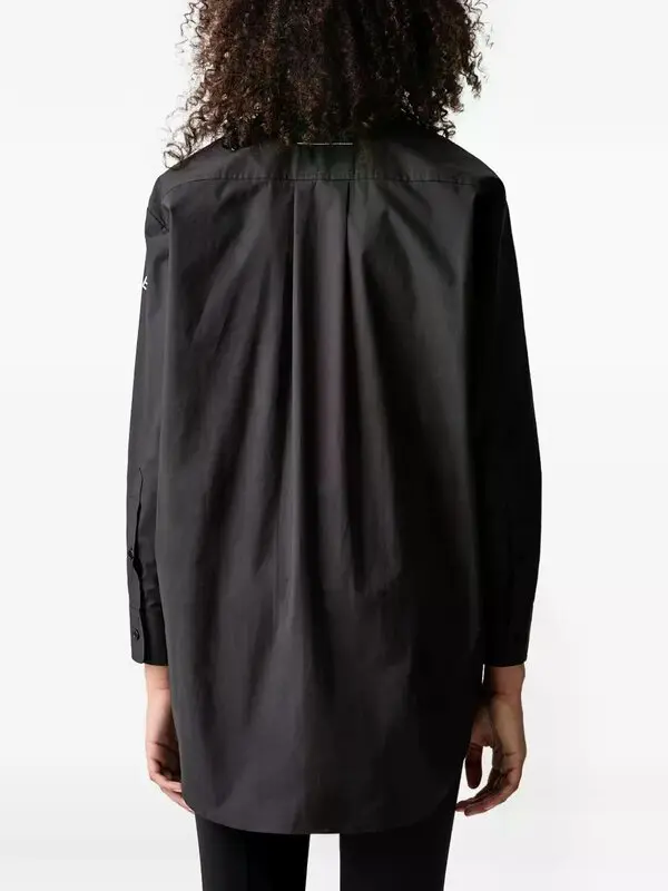 MAISON MARGIELA Logo-print Button-down Cotton Shirt