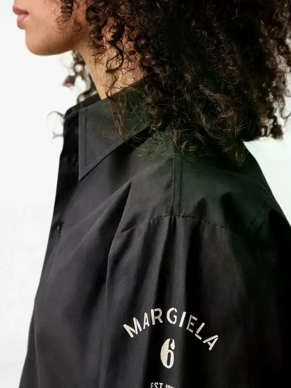 MAISON MARGIELA Logo-print Button-down Cotton Shirt