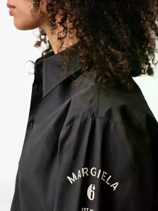 MAISON MARGIELA Logo-print Button-down Cotton Shirt